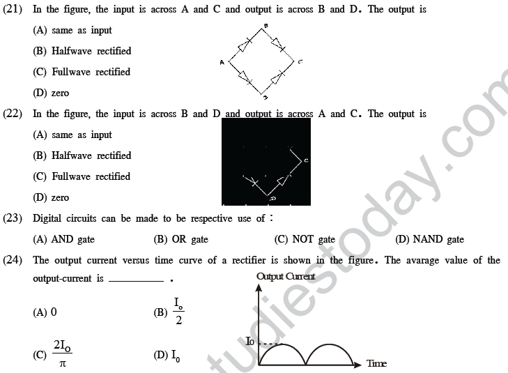 NEET UG Physics Semiconductor Electronics MCQs, Multiple Choice Questions
